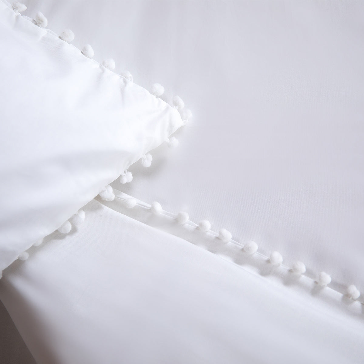 Pompom duvet cover Set – Plume